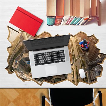 PAG STICKER 3D Desk Sticker Wall Decal City Sky High Altitude Home Wall ...