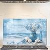 Amazon.com: Tempered Glass Backsplash for Kitchen,Stove Splashback ...
