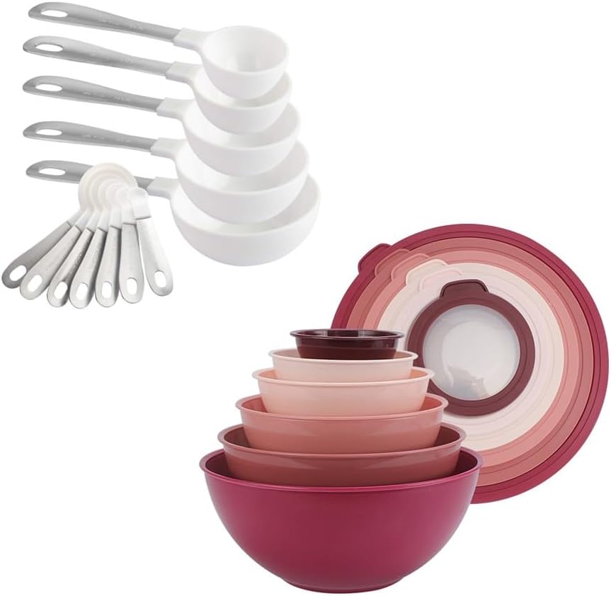 Amazon.com: COOK WITH COLOR Mixing Bowls with TPR Lids - 12 Piece ...