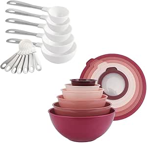 Amazon.com: COOK WITH COLOR Mixing Bowls with TPR Lids - 12 Piece ...