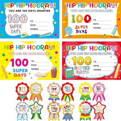 100 Days of School Award Certificates Happy 100th Day of - Want It All
