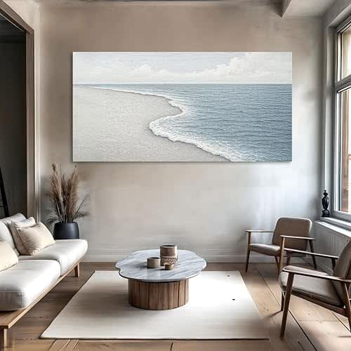 Amazon.com: TAILORED CANVASES Abstract Beach Canvas – Coastal Ocean ...