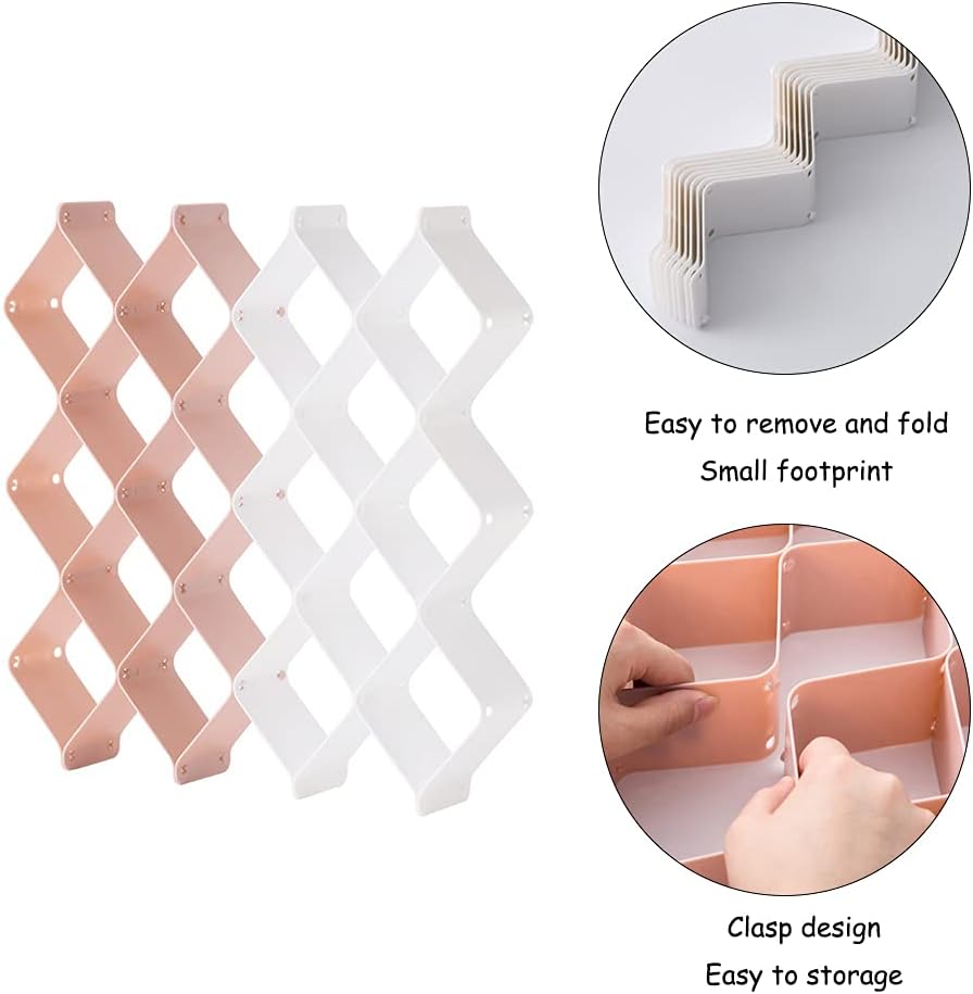 16 Pieces Drawer Organisers, Wardrobe Organiser, DIY Drawer Divider ...