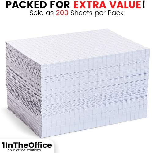 Snapklik.com : 1InTheOffice Index Cards 3x5 Graph Ruled White