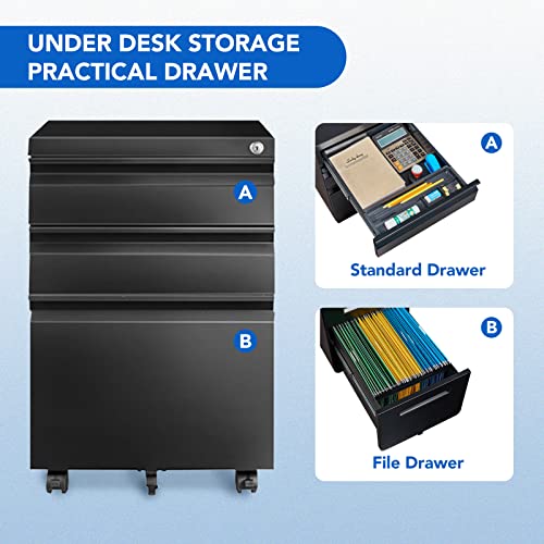 Snapklik.com : FLEXISPOT 3 Drawer File Cabinet For Home Office,Metal ...