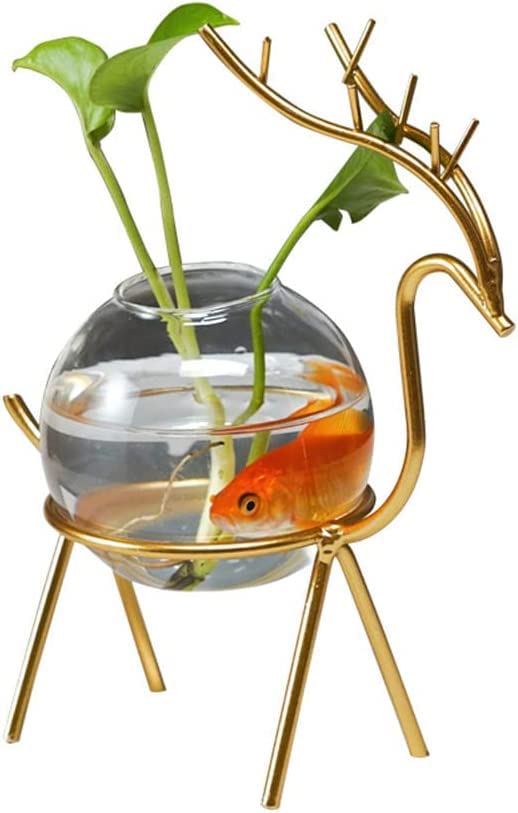 Buy Lavish Craft Desktop Deer Plant Vases Small Glass Flower Vase With ...