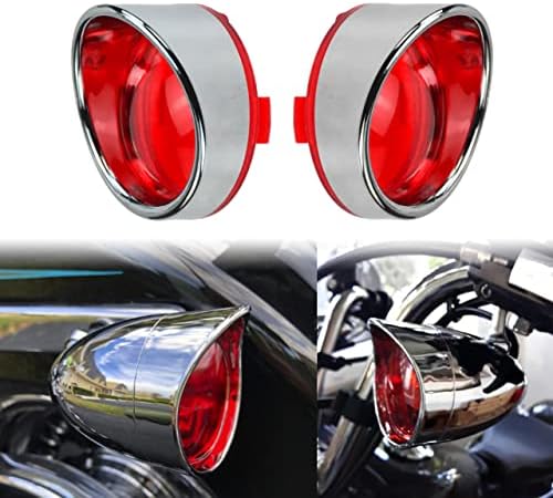 Amazon.com: HCmotorku Motorcycle Bullet Red Turn Signals Lens Cover ...