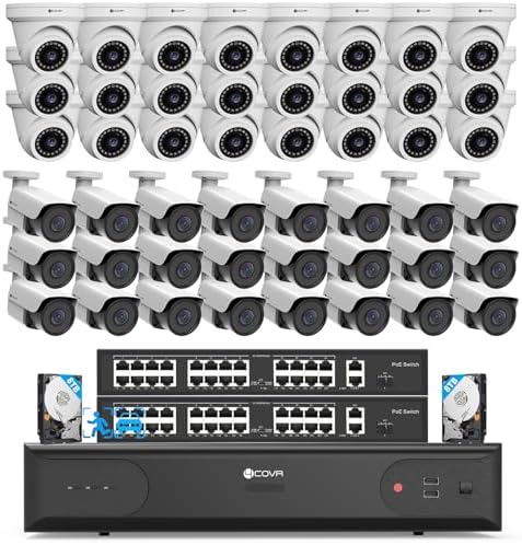 Amazon.com: 4COVR 4K 64 Channel Security Camera System PoE Human ...