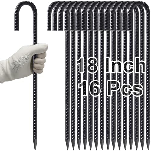 Amazon.com : Moose Supply Steel Tent Stakes Heavy Duty Ground Stake ...