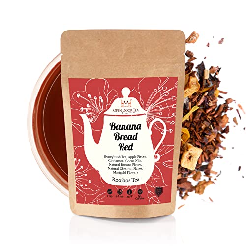 Amazon.com : Open Door Tea - Banana Bread Red | Rooibos Tea, Loose Leaf ...