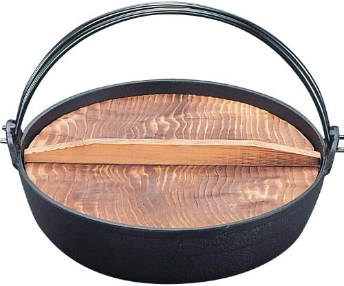 Nanbu Ironware Furusato Hot Pot, Shallow Type, 9.4 inches (24 cm) Baked ...