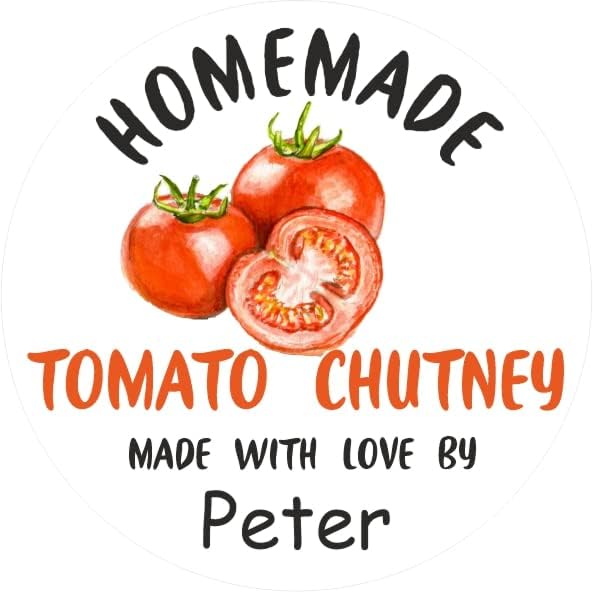 39 Personalised Tomato Chutney Jar Labels, Stickers : Amazon.co.uk ...