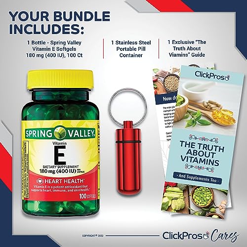 Snapklik.com : Spring Valley Vitamin E Heart Health Dietary Supplement ...