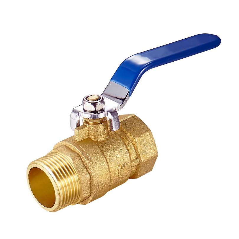 Amazon.com: 1" Ball Valve Brass, PNXKTXO Mini Shut Off Valve Male x ...