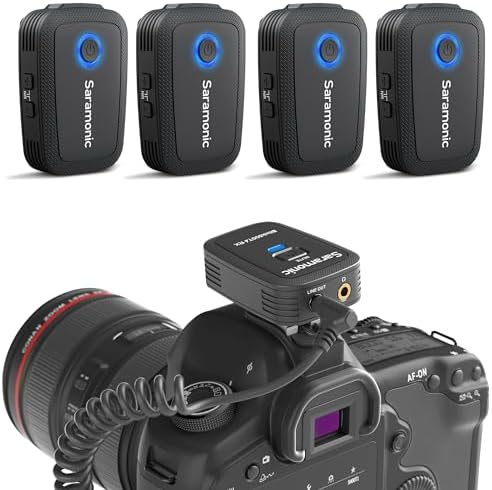 Amazon.com: COMICA Vimo Q Wireless Lavalier Microphone System with 4 ...
