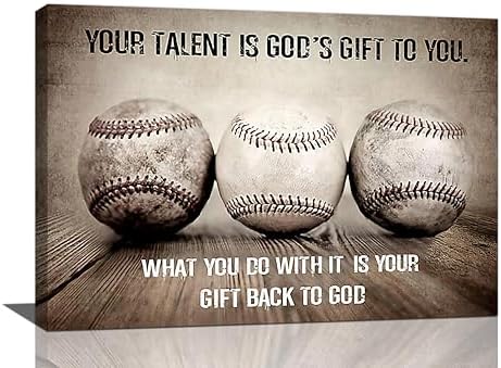 Amazon.com: Inspirational Baseball Wall Art Motivation Quotes Sports ...