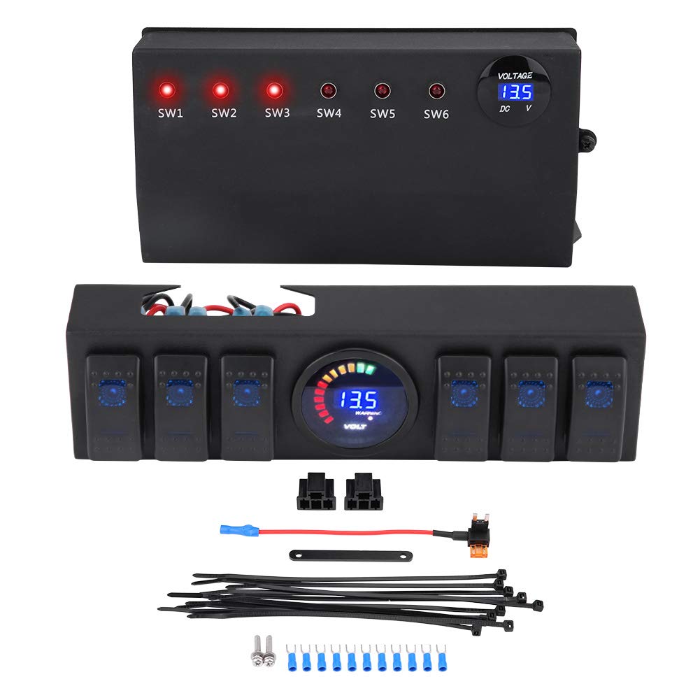 Buy 6 Toggle Switch Panel, Toggle Switch Panel with Fuse and Relay ...