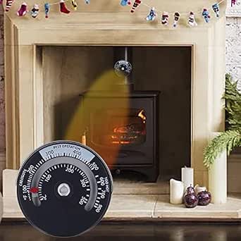 Amazon.com: Wood Stove Thermometer Magnetic, Fire Stove Pipe 0‑500 ...