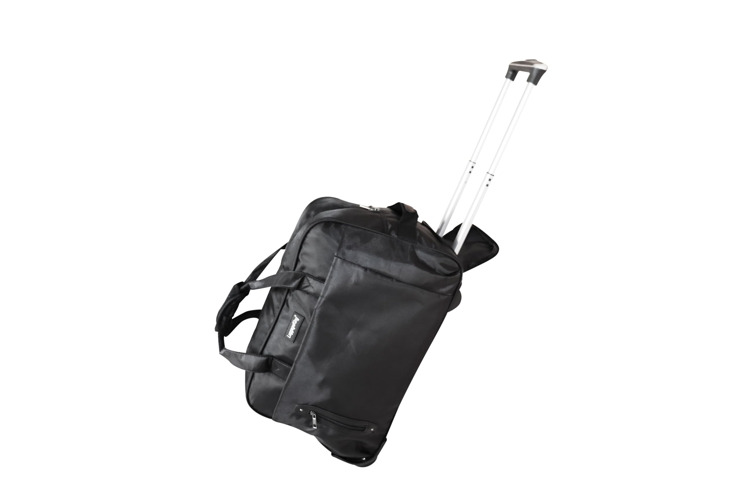 LuggageKing 20 inch Black Duffle Bag with Wheels - Carry on Rolling ...