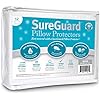 Amazon.com: Set of 2 Queen Size SureGuard Pillow Protectors - 100% ...