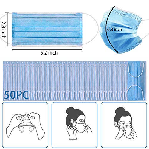 (50% OFF Coupon) 50 Pcs Disposable Face Masks $7.50 - Mojosavings.com
