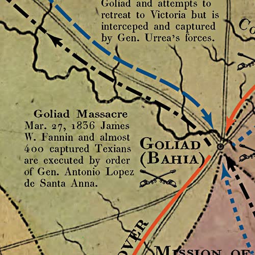 1836 Texas Revolution Battle Map Treaty Of Velasco (1836) Map