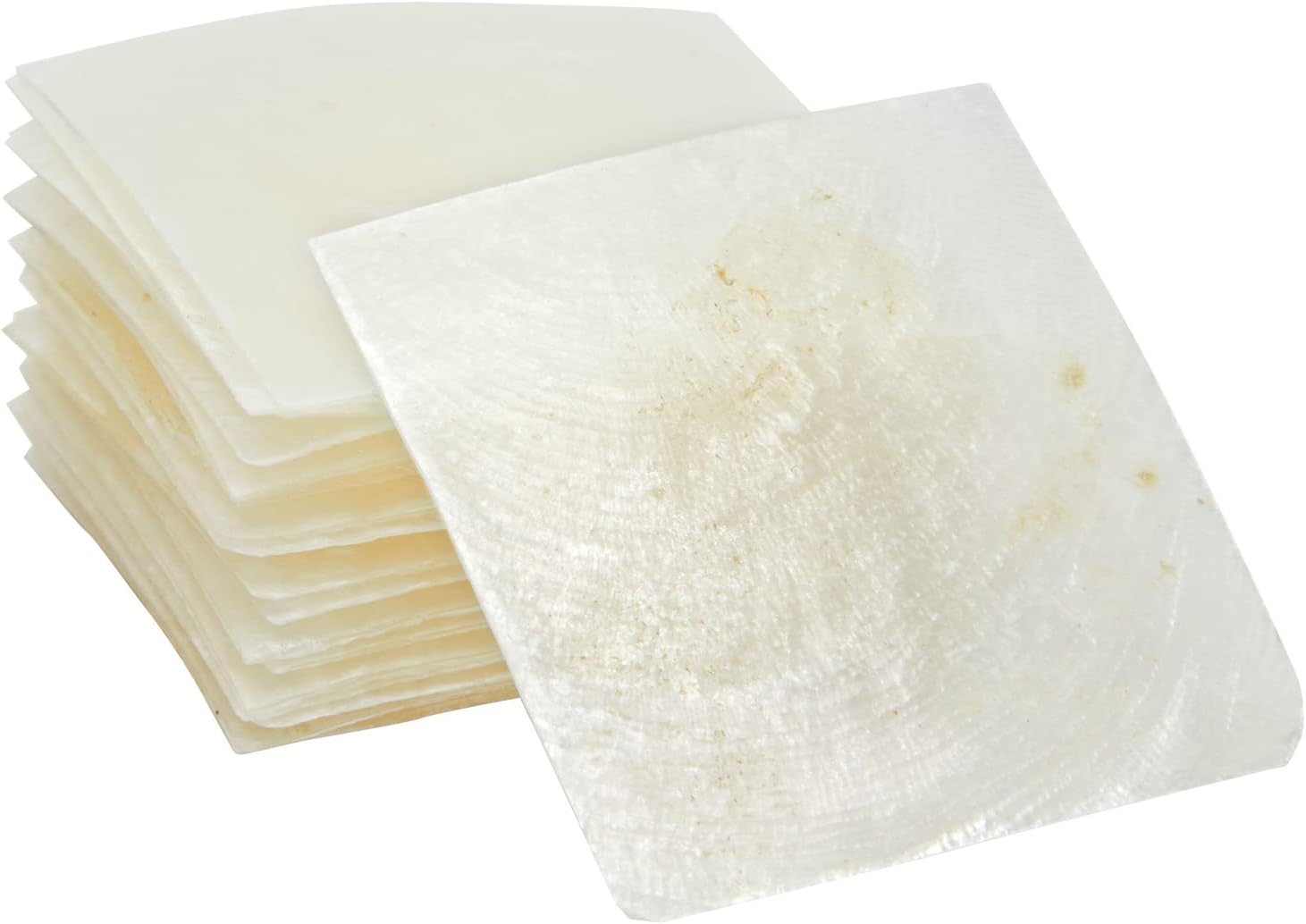 Amazon.com: 20 Pack Square Capiz Shells for Decoration, Wind Chimes ...