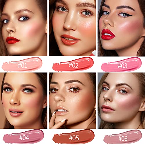 POPMISOLER Liquid Blush for Cheeks, Natural Matte Blush Wand with ...