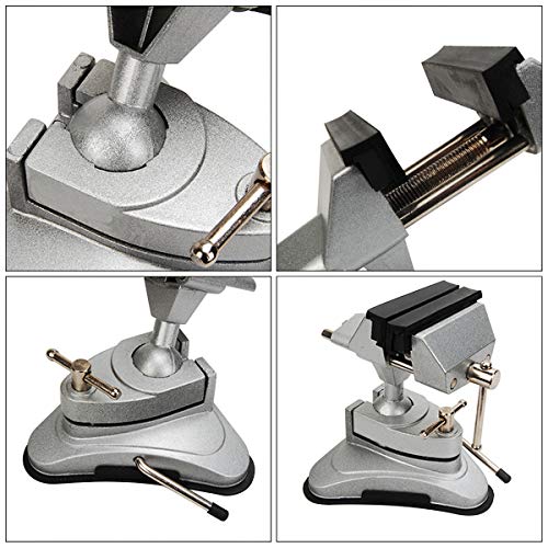 KATSU Mini Vacuum Base Vise 70mm Portable Multi Angle Pivoting Table ...