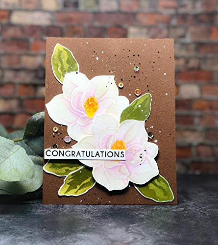 Snapklik.com : CrafTreat Reusable Layered Magnolia Flower Stencils For ...