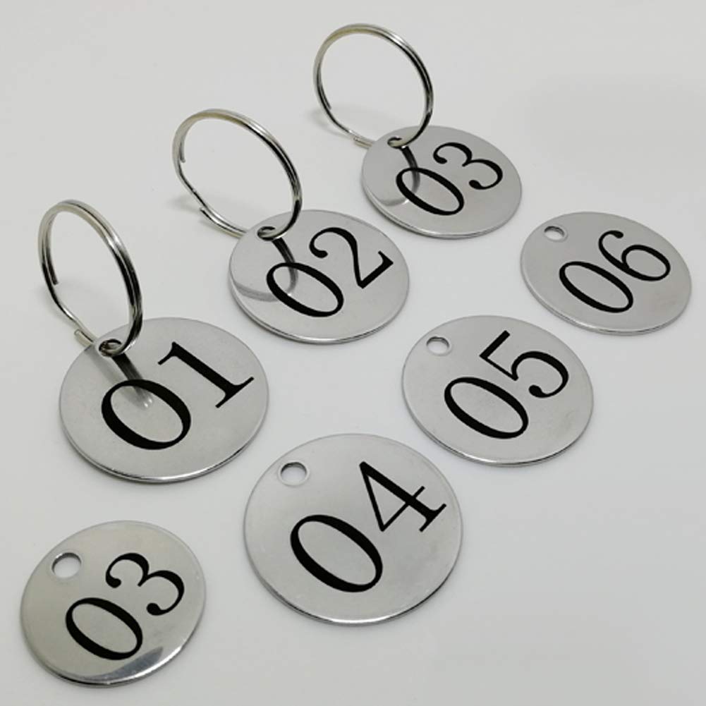 Numbered Key Tags Aluminium With Text And Number Engraving