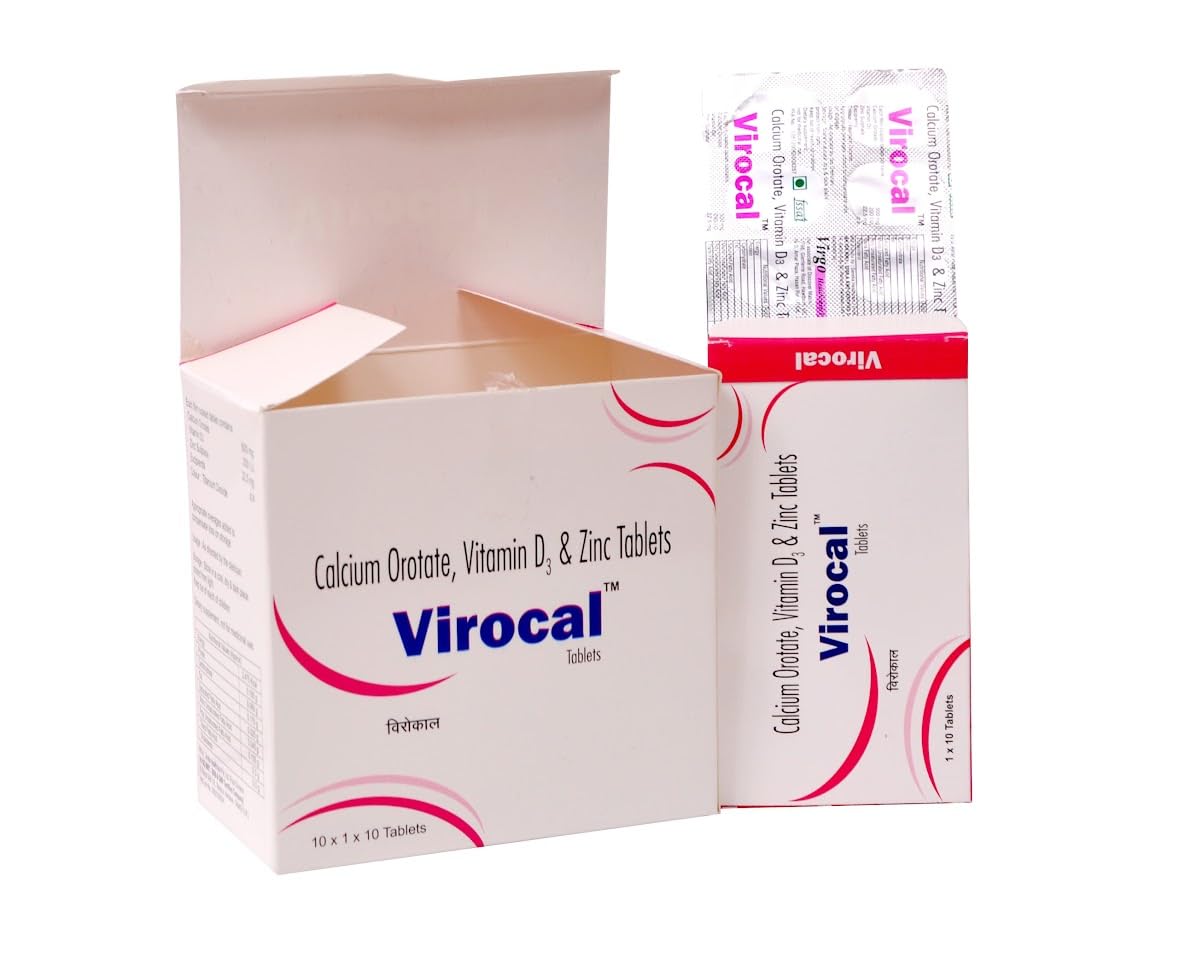 Virgo Healthcare's Virocal - Calcium Orotate + Vitamin D3 + Zinc ...
