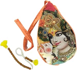 Amazon.com: Aashita Creations Krishna Printed Chanting Bag/Gomukhi Japa ...