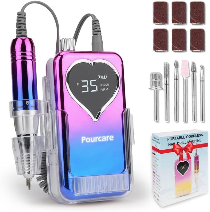 Amazon.com: Electric Nail Drill Professional: Rechargeable Nail File ...