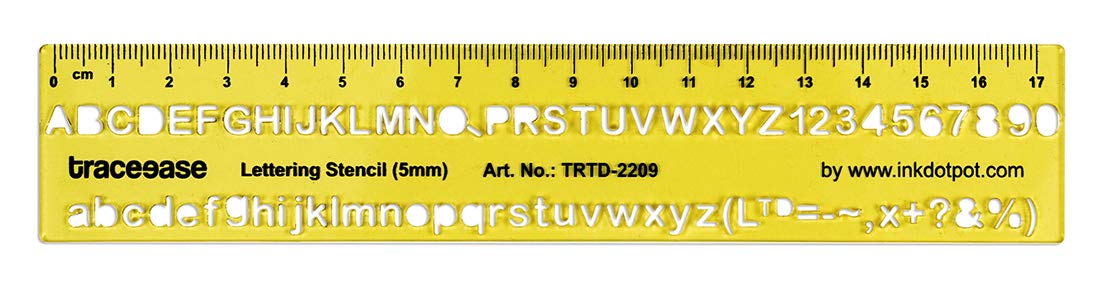 Traceease Upper Case Lower Case Numbers Lettering Template Drafting ...