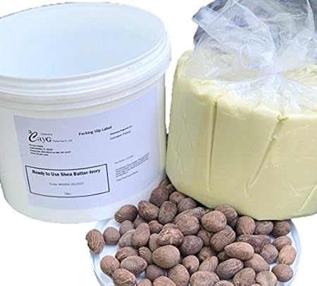 Amazon.com : Raw Organic Ivory Shea Butter 5LB Pail Clean Ready to Use Bulk Shea Butter Raw ...