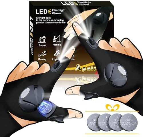 Amazon.com: LOUISWARE LED Flashlight Gloves, Unique Gift for Men Dad ...