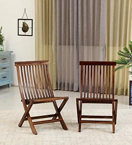 VMDJ FURNITURE Sheesham Wooden Portable Foldable1Seater Chair with ...