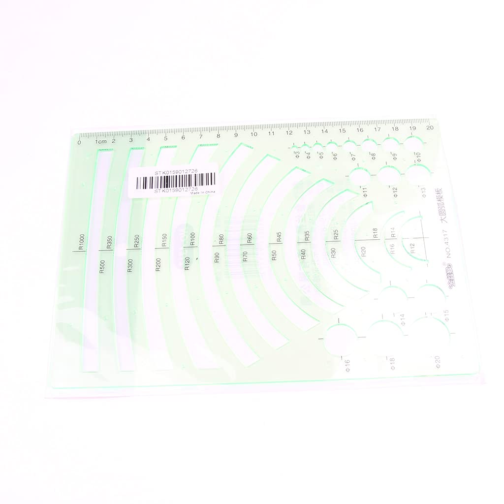 Buy Losa PVC Circle Radius Master Drawing Template Arc Template Stencil ...