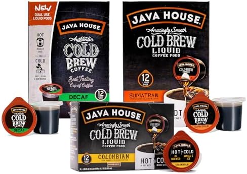 Amazon.com: Java House Pod Sampler Pack (Pack of 3) - Colombian, Sumatran, Decaf Cold Brew ...