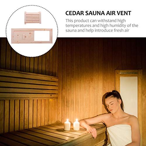 Cabilock Sauna Gable Vent Cedar Gable Vent Wooden Ventilation Louver ...