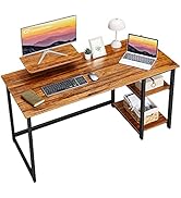 GreenForest Computer Desk with Full Monitor Stand and Reversible ...