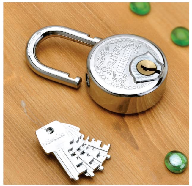 Buy Sonica Elephant Round Heavy Duty Latest Double Locking Technology ...