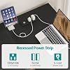 Amazon.com: Hyomdeck Reversible L Shaped Computer Desk with Power ...