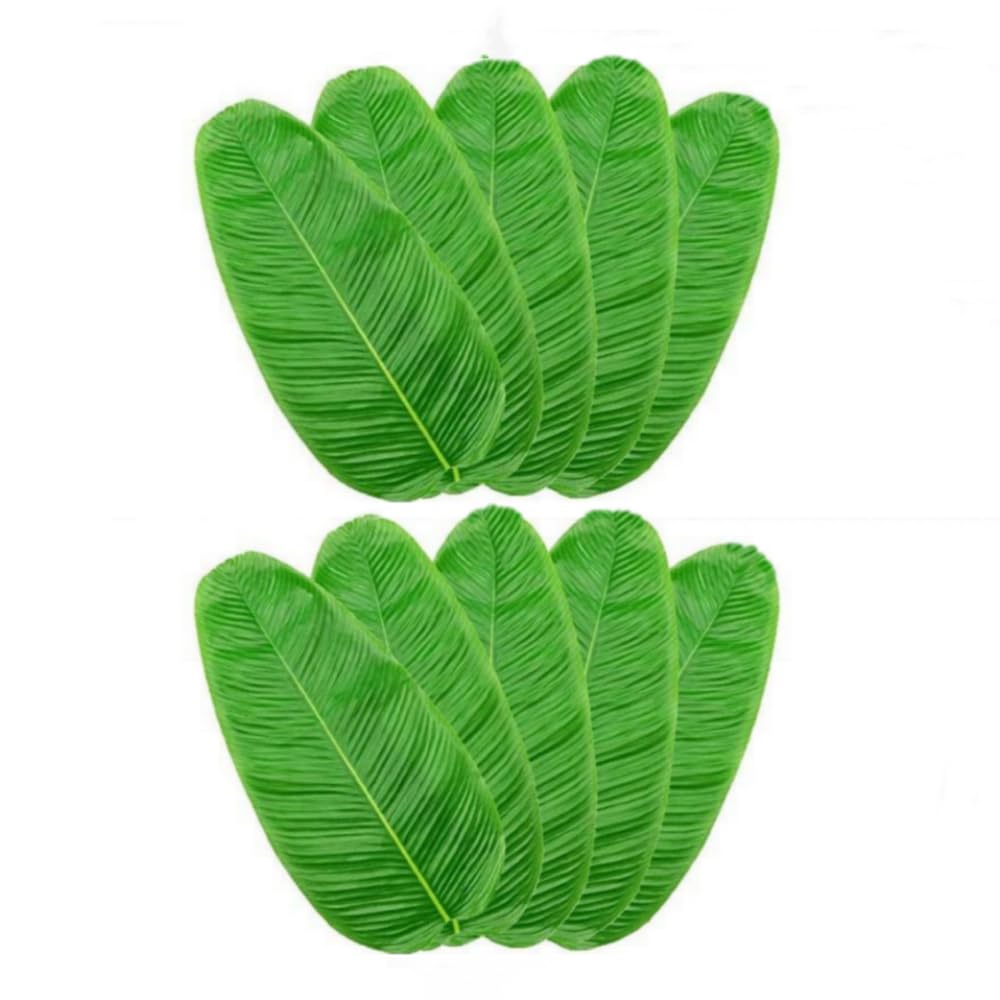 Amazon.com: 10Pcs Fake Banana Leaves,BananaLeaf Plates,Tropical ...