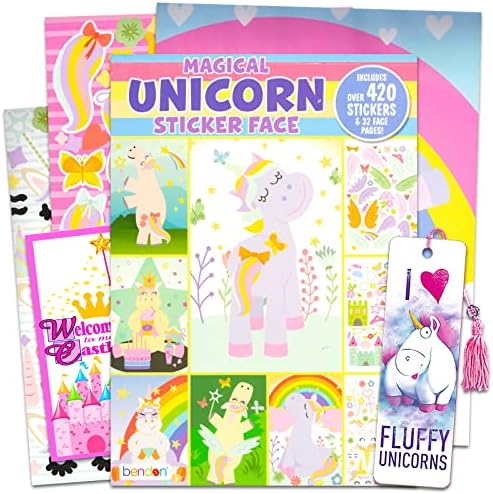 Make a Face Unicorn Sticker Books for Girls, Kids, Toddlers – Bundle ...