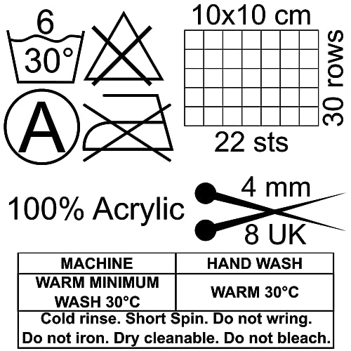 2 Pack of White 7F76-100g Double Knit Wool for Knitting and Crochet by ...