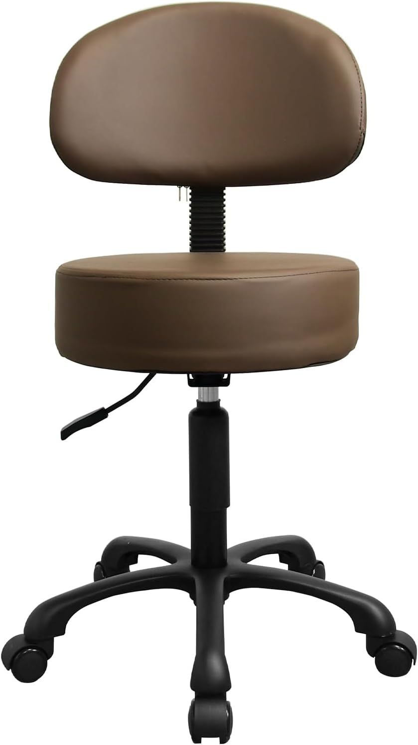 Amazon.com: Lilfurni Black Lift Swivel Rolling Stool Round Chair,Thick ...