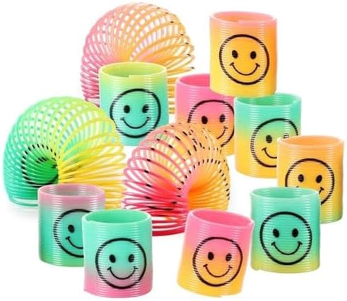 ADORBE 1 Pc Jumbo 5"/13cm Slinky Rainbow Spring Toy | Vibrant Colors ...