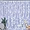 Amazon.com: Vicloon Fairy Curtain Lights,300 LED White Curtain Lights,8 ...